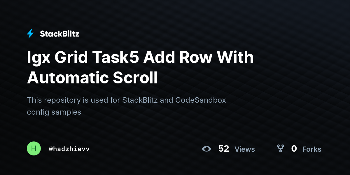 Igx Grid Task5 Add Row With Automatic Scroll - StackBlitz