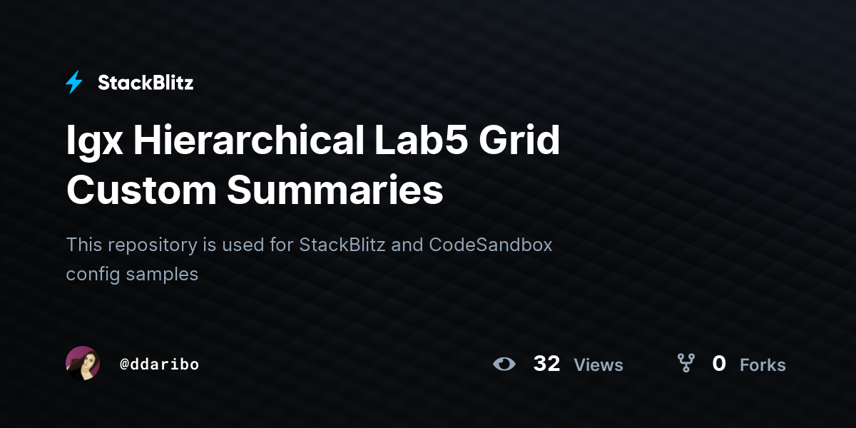 Igx Hierarchical Lab5 Grid Custom Summaries - StackBlitz Igx Hierarchical Lab5 Grid Custom Summaries - StackBlitz