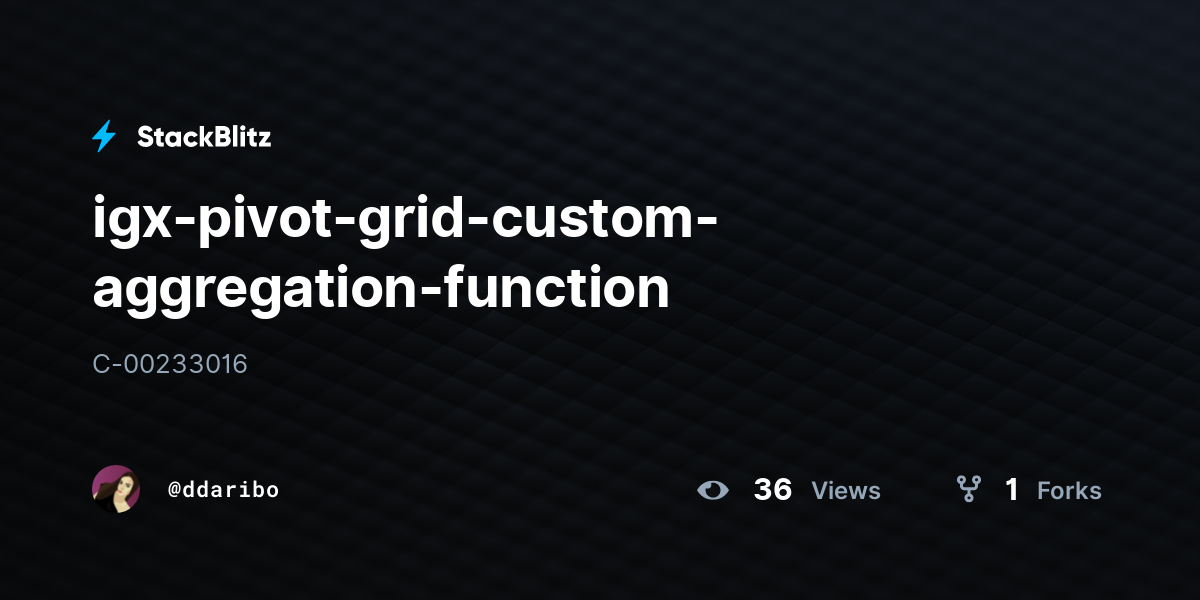 igx-pivot-grid-custom-aggregation-function - StackBlitz