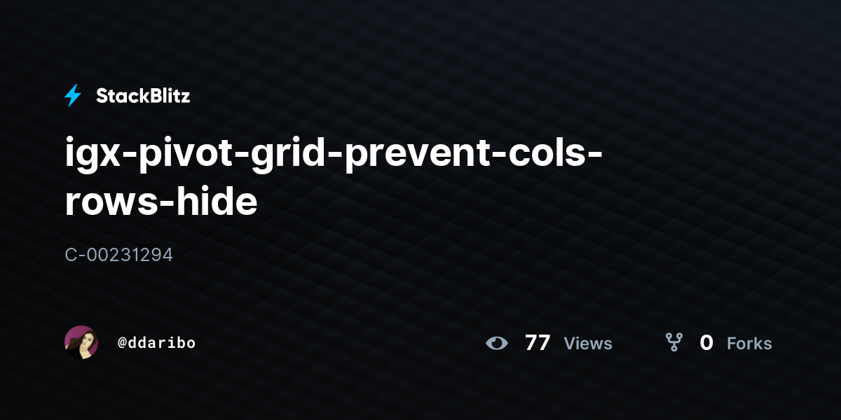 igx-pivot-grid-prevent-cols-rows-hide - StackBlitz igx-pivot-grid-prevent-cols-rows-hide - StackBlitz