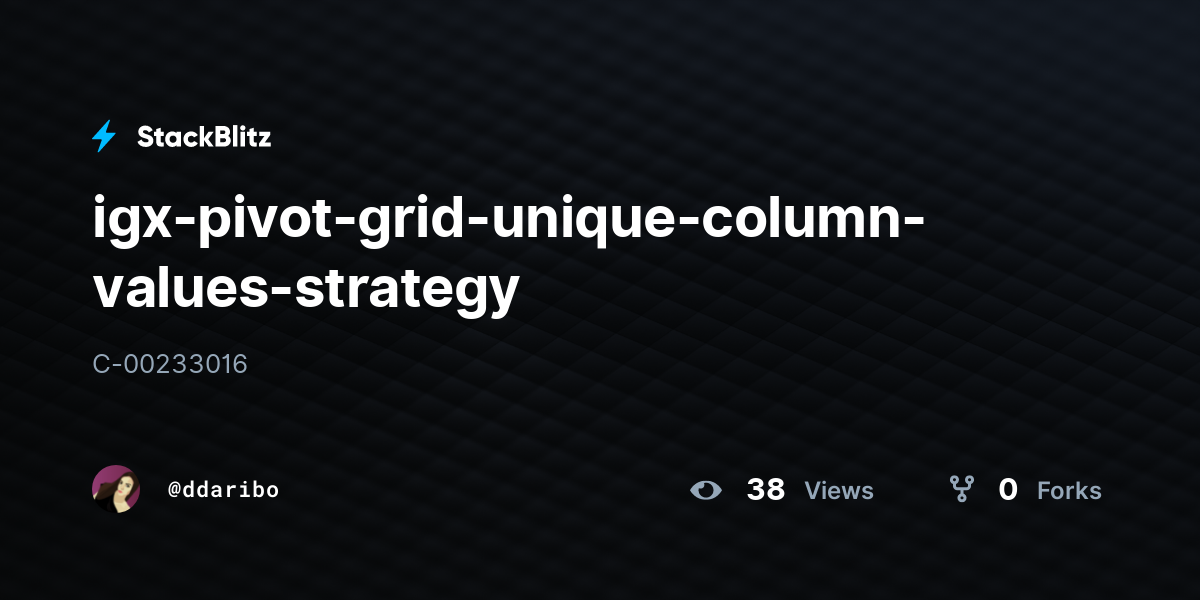 igx-pivot-grid-unique-column-values-strategy - StackBlitz igx-pivot-grid-unique-column-values-strategy - StackBlitz