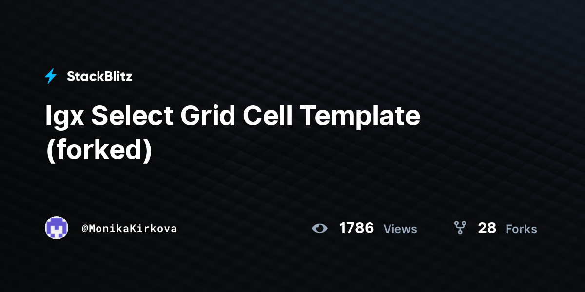 Igx Select Grid Cell Template (forked) - StackBlitz