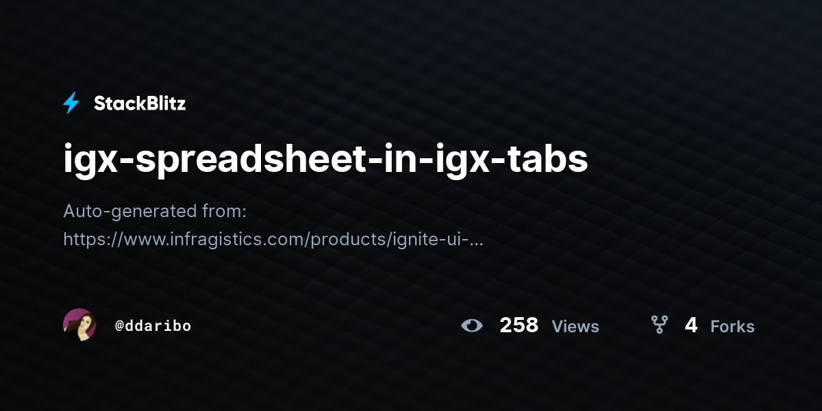 igx-spreadsheet-in-igx-tabs - StackBlitz igx-spreadsheet-in-igx-tabs - StackBlitz