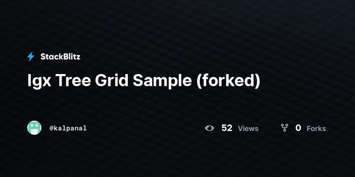 Igx Tree Grid Sample (forked) - StackBlitz