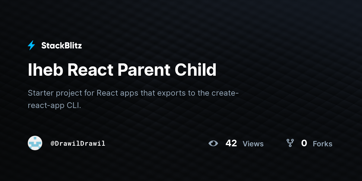 Iheb React Parent Child - StackBlitz