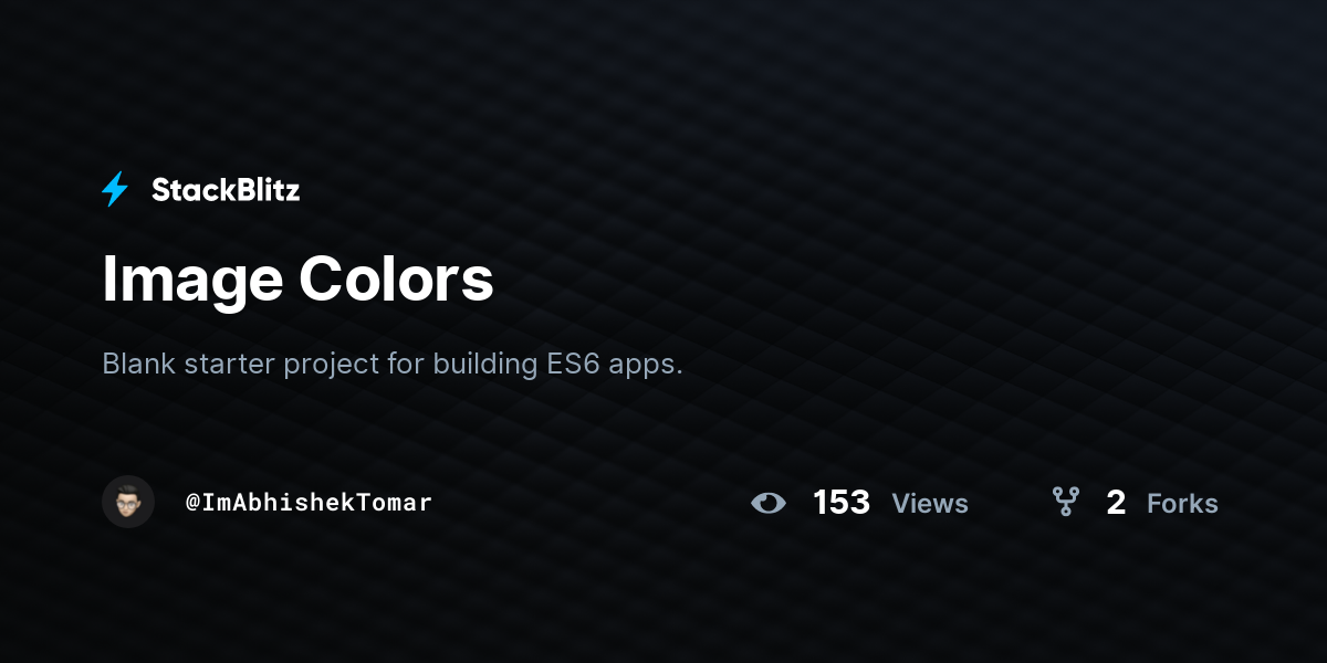 Image Colors - StackBlitz