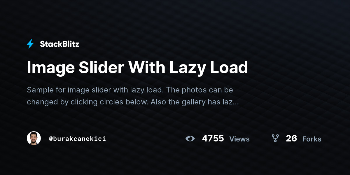 Image Slider With Lazy Load - StackBlitz