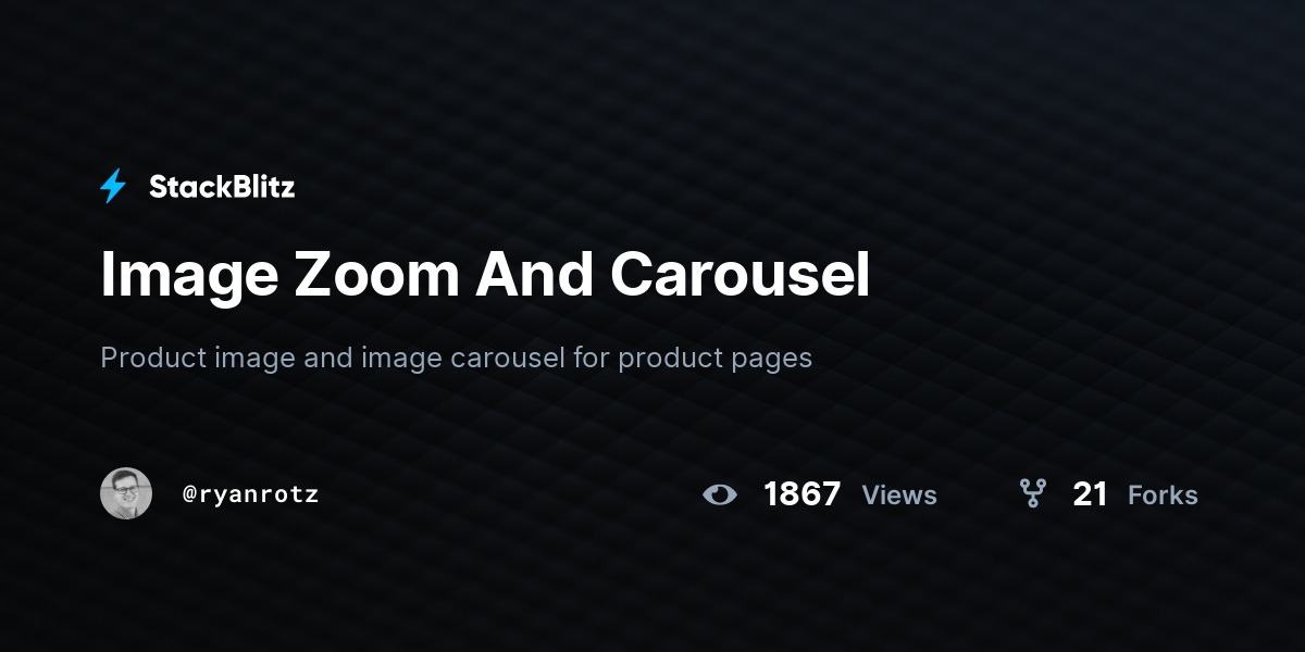 Image Zoom And Carousel - StackBlitz