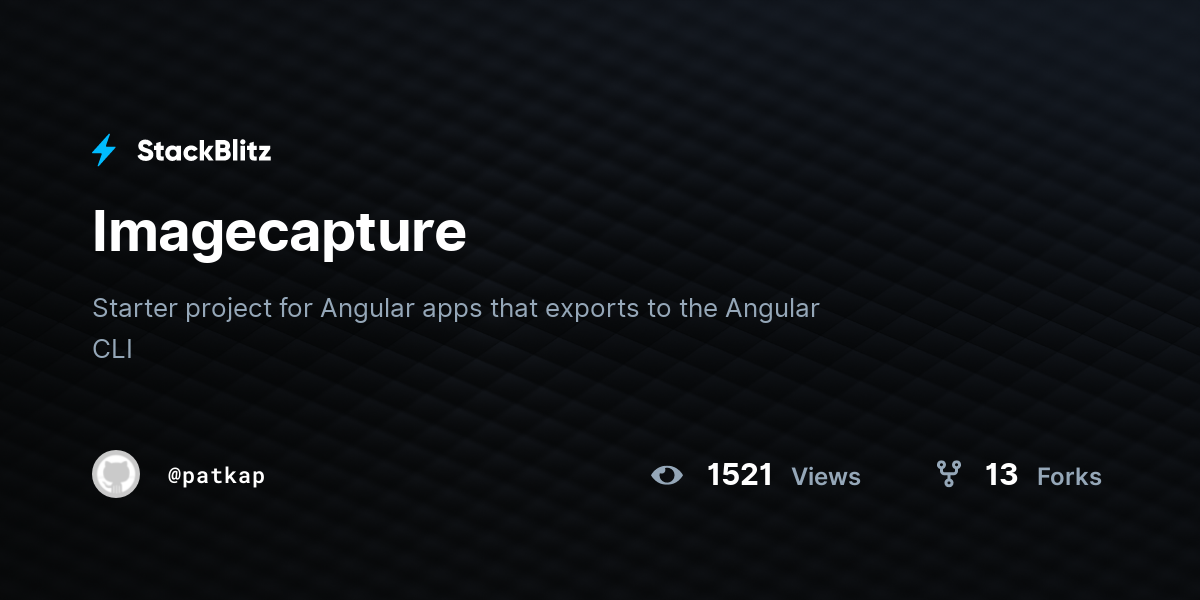 Imagecapture - StackBlitz