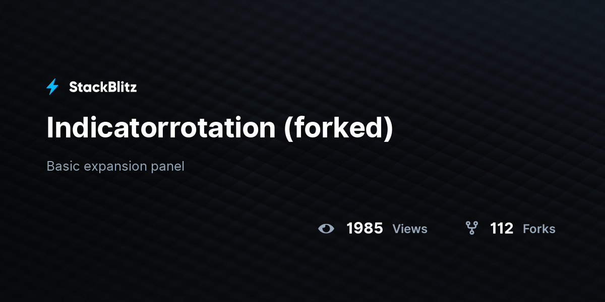 Indicatorrotation (forked) - StackBlitz