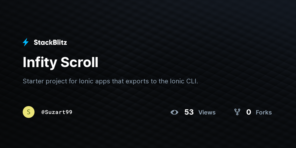 Infity Scroll - StackBlitz