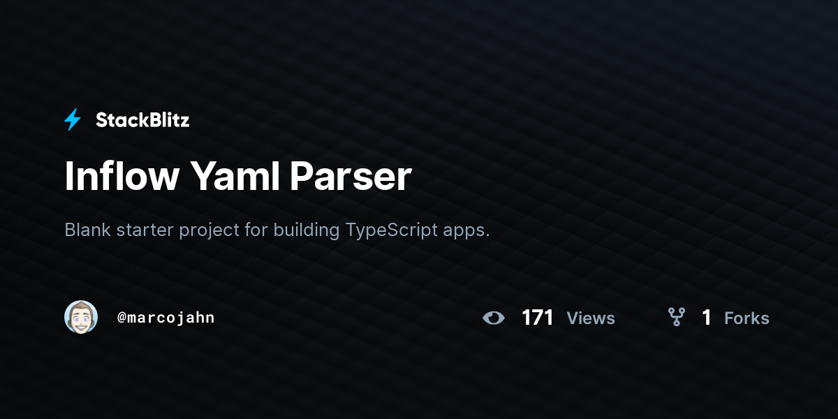Inflow Yaml Parser - StackBlitz