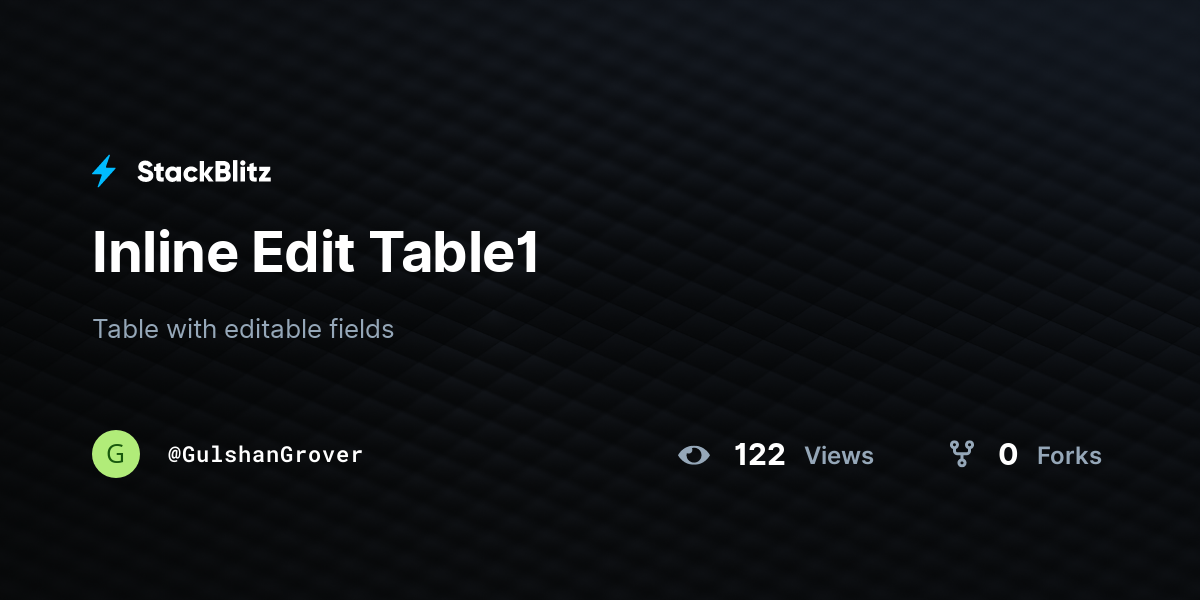 Inline Edit Table1 - StackBlitz