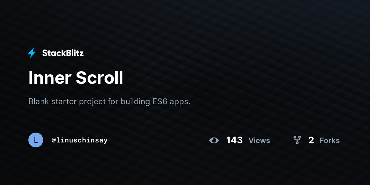 Inner Scroll - StackBlitz