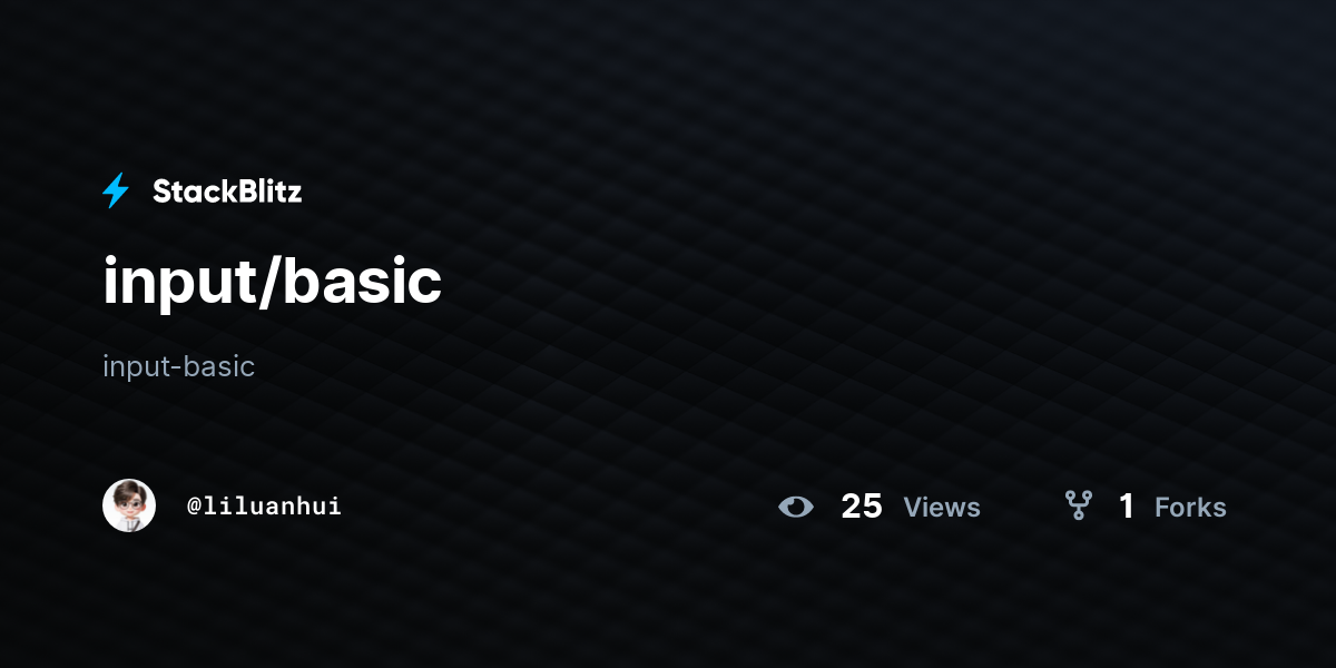 input/basic - StackBlitz