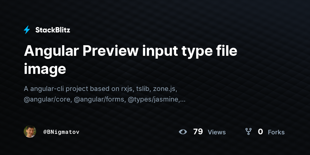 Angular Preview input type file image - StackBlitz