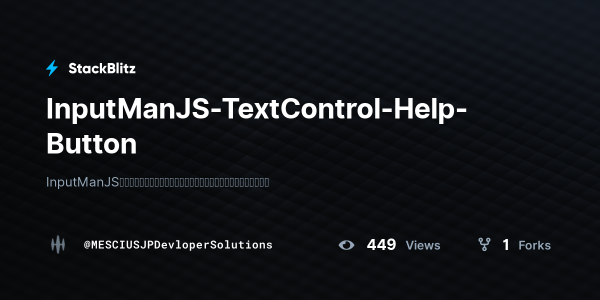InputManJS-TextControl-Help-Button - StackBlitz