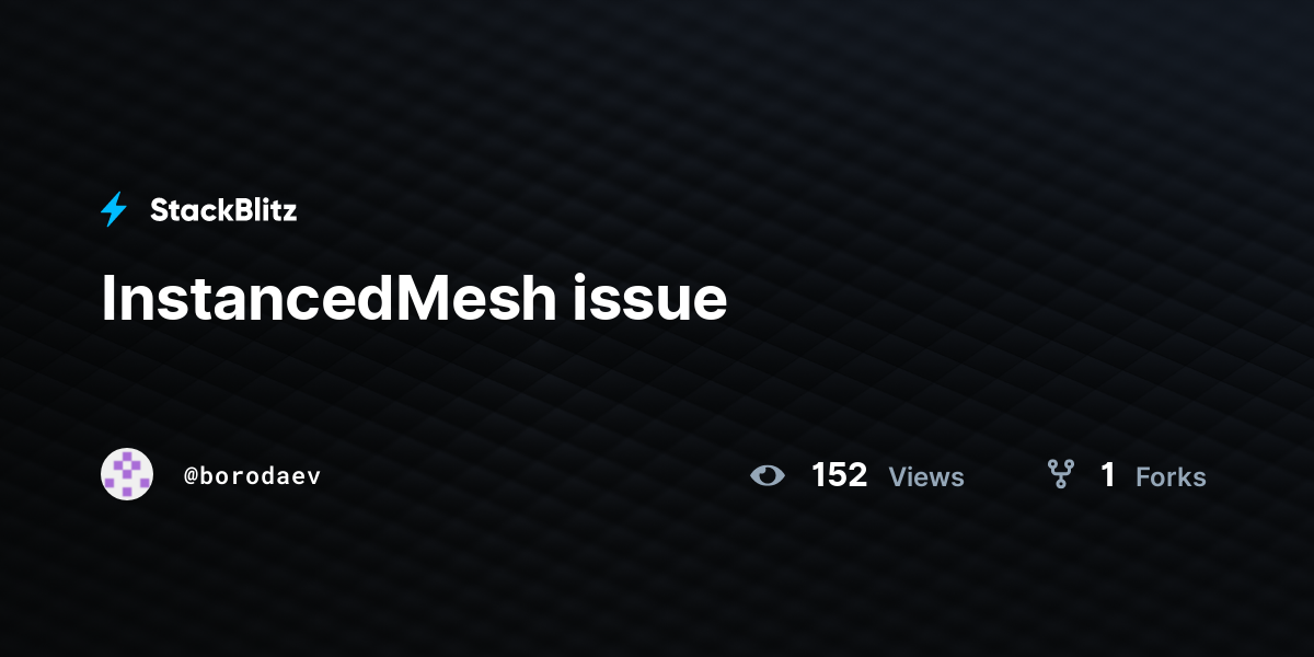 Instancedmesh Issue Stackblitz 