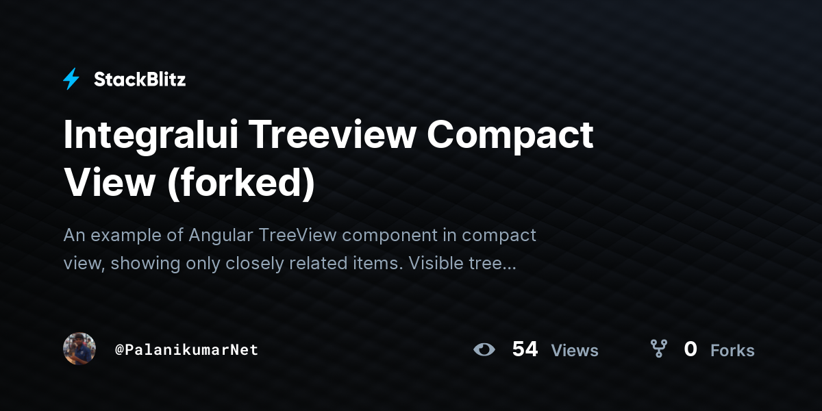 Integralui Treeview Compact View (forked) - StackBlitz