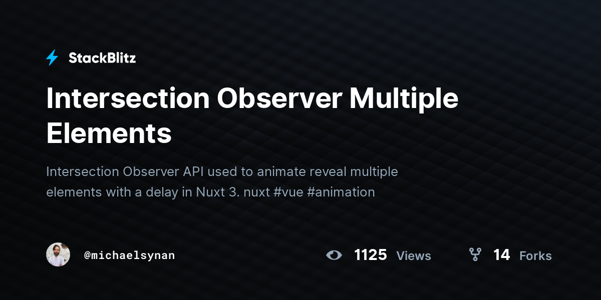 Intersection Observer Multiple Elements - StackBlitz