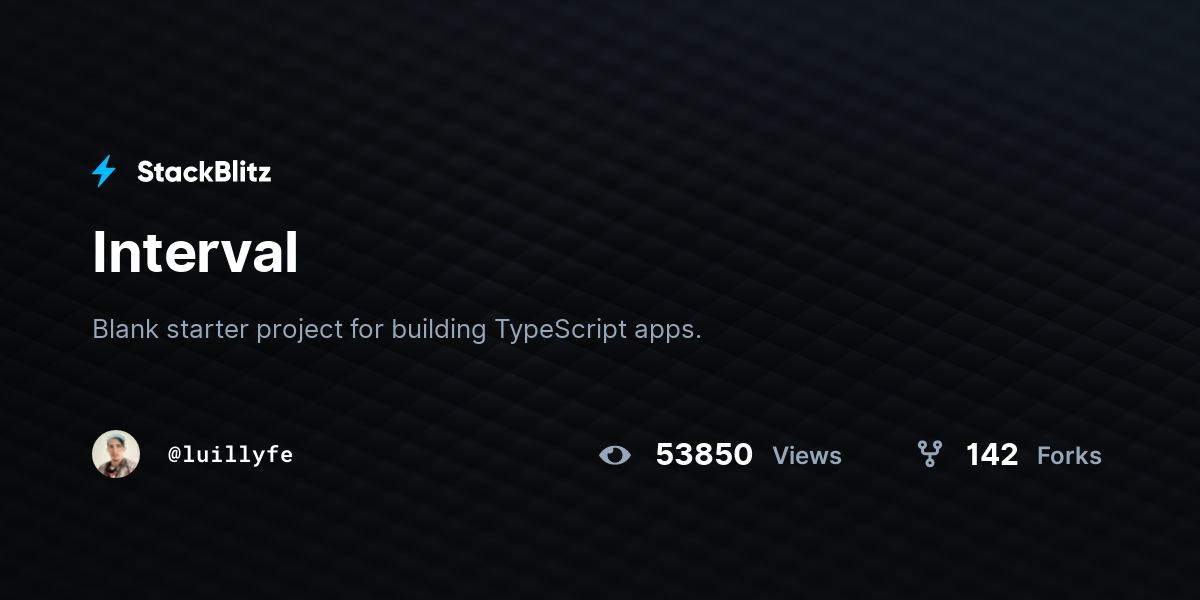 Interval - StackBlitz