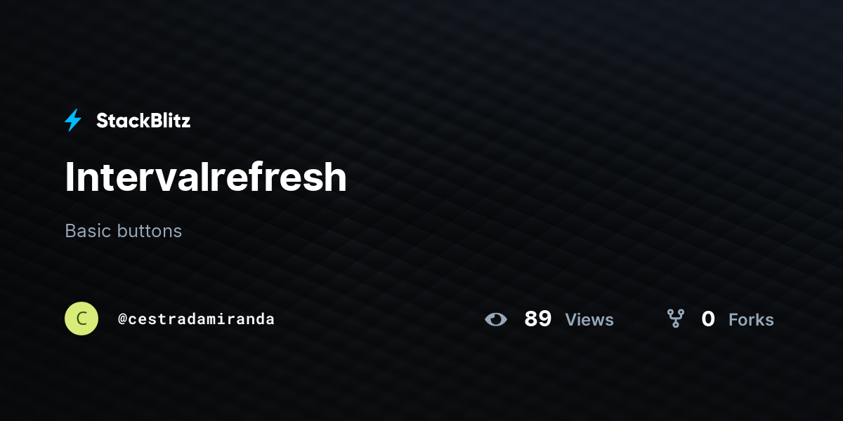 Intervalrefresh - StackBlitz