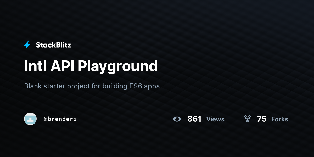 Intl API Playground - StackBlitz Intl API Playground - StackBlitz