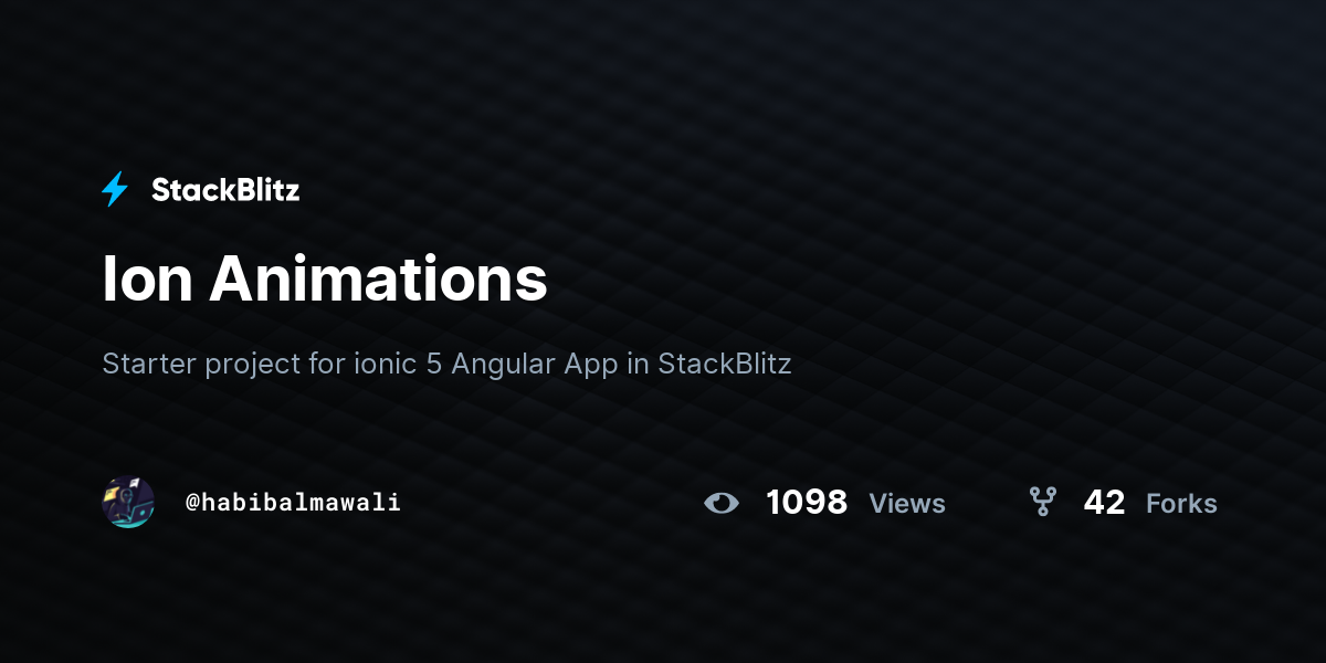 Ion Animations - StackBlitz