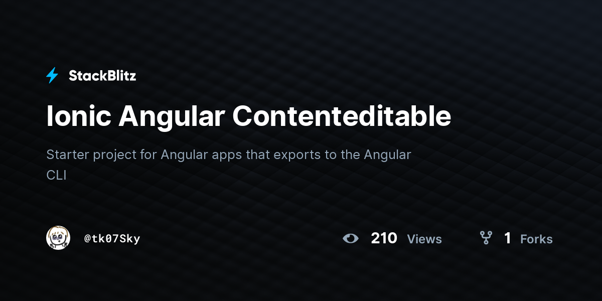 Ionic Angular Contenteditable - StackBlitz