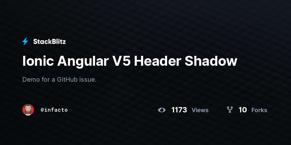 Ionic Angular V5 Header Shadow - StackBlitz