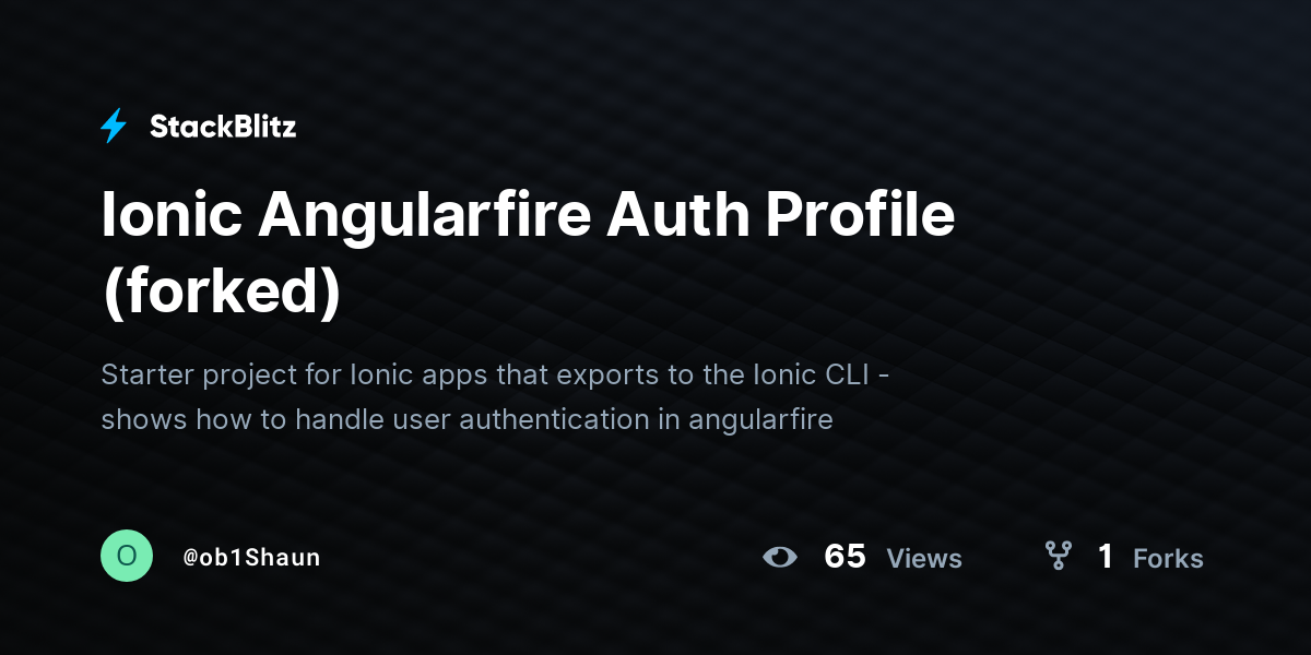Ionic Angularfire Auth Profile Forked Stackblitz 
