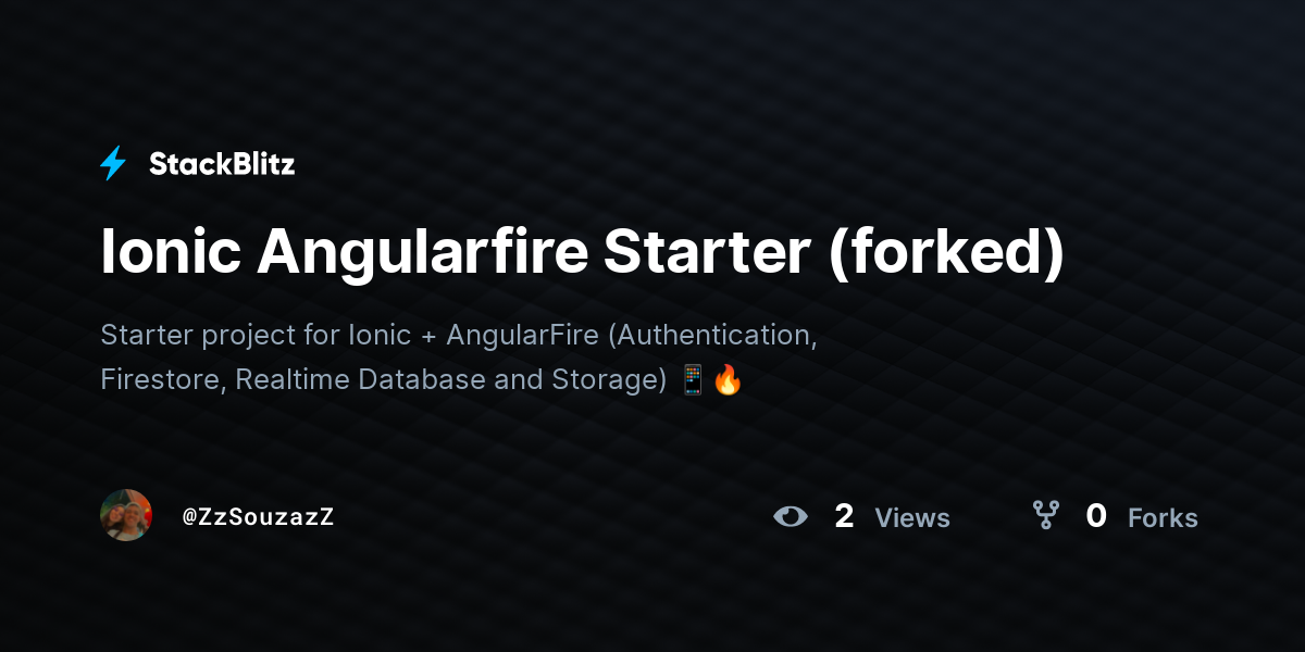 Ionic Angularfire Starter (forked) - StackBlitz