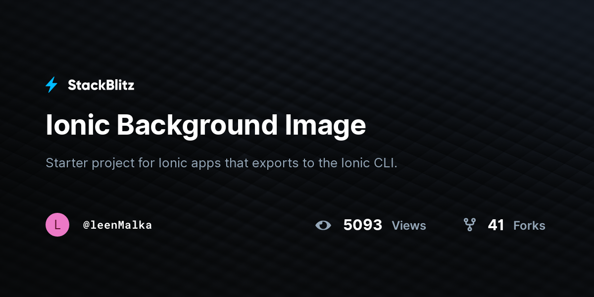 Ionic Background Image - StackBlitz
