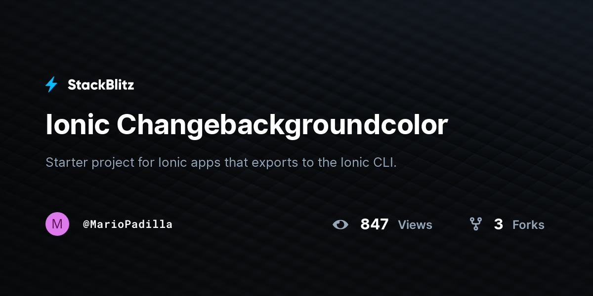 Ionic Changebackgroundcolor - StackBlitz