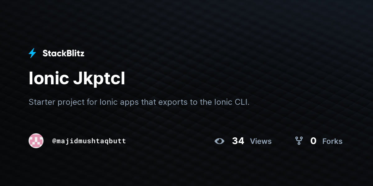 Ionic Jkptcl - StackBlitz