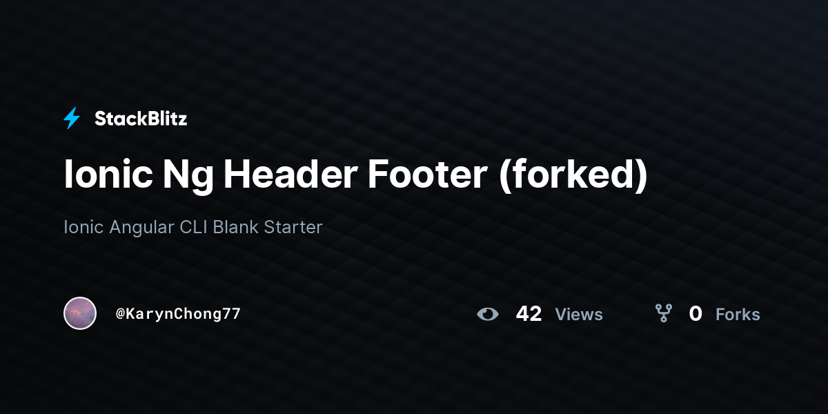 Ionic Ng Header Footer (forked) - StackBlitz Ionic Ng Header Footer (forked) - StackBlitz