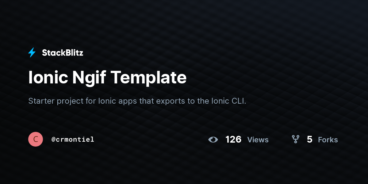 Ionic Ngif Template - StackBlitz Ionic Ngif Template - StackBlitz
