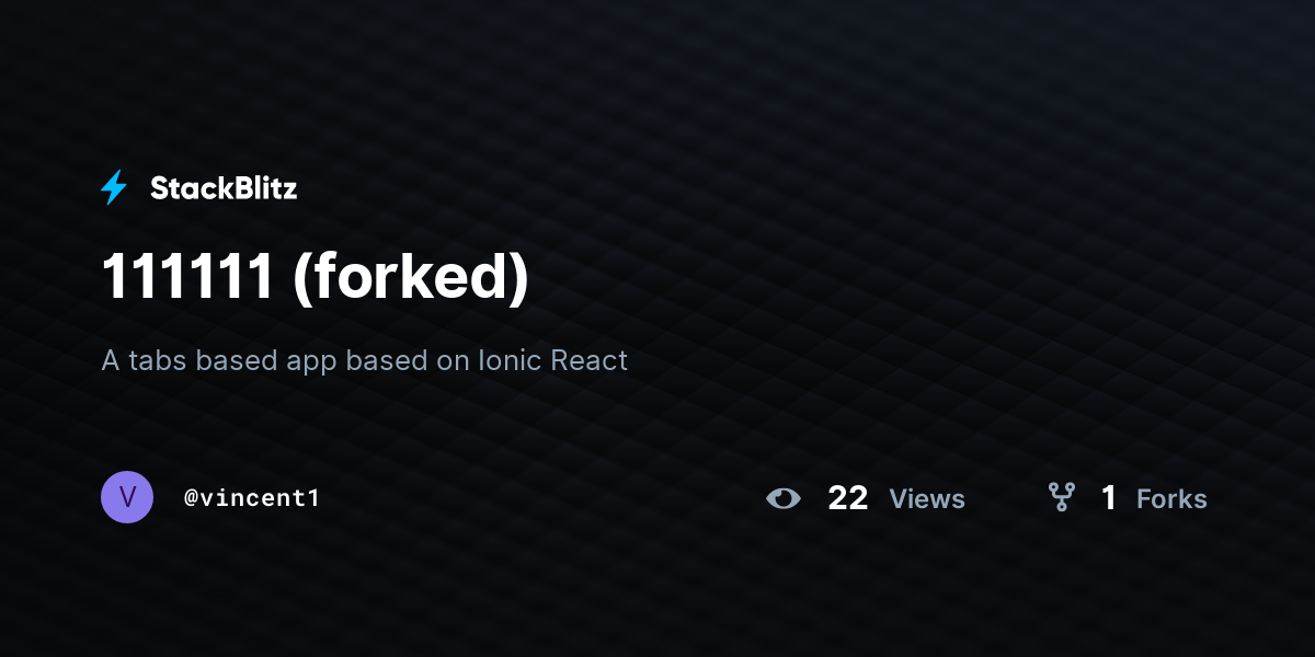 111111 (forked) - StackBlitz