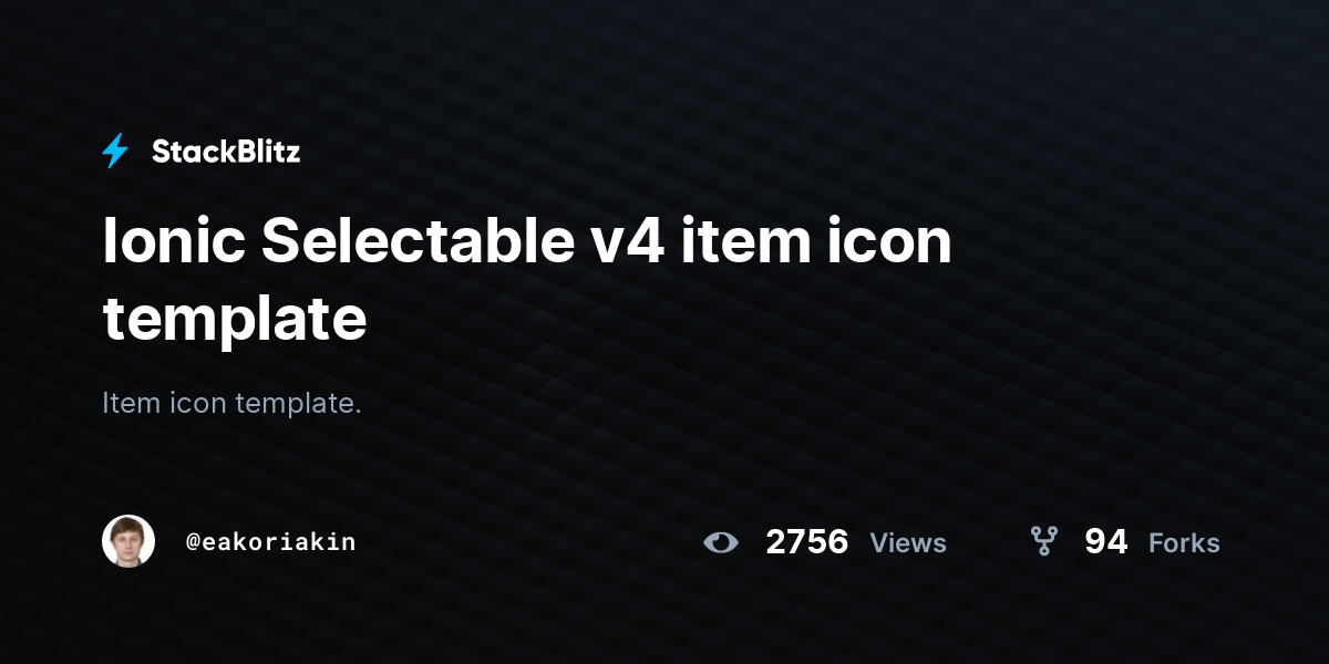 Ionic Selectable v4 item icon template - StackBlitz