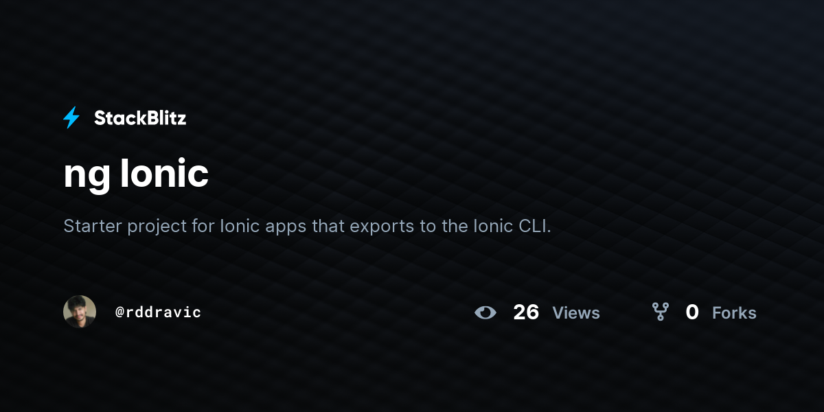 ng Ionic - StackBlitz