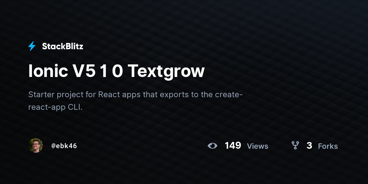 Ionic V5 1 0 Textgrow - StackBlitz Ionic V5 1 0 Textgrow - StackBlitz