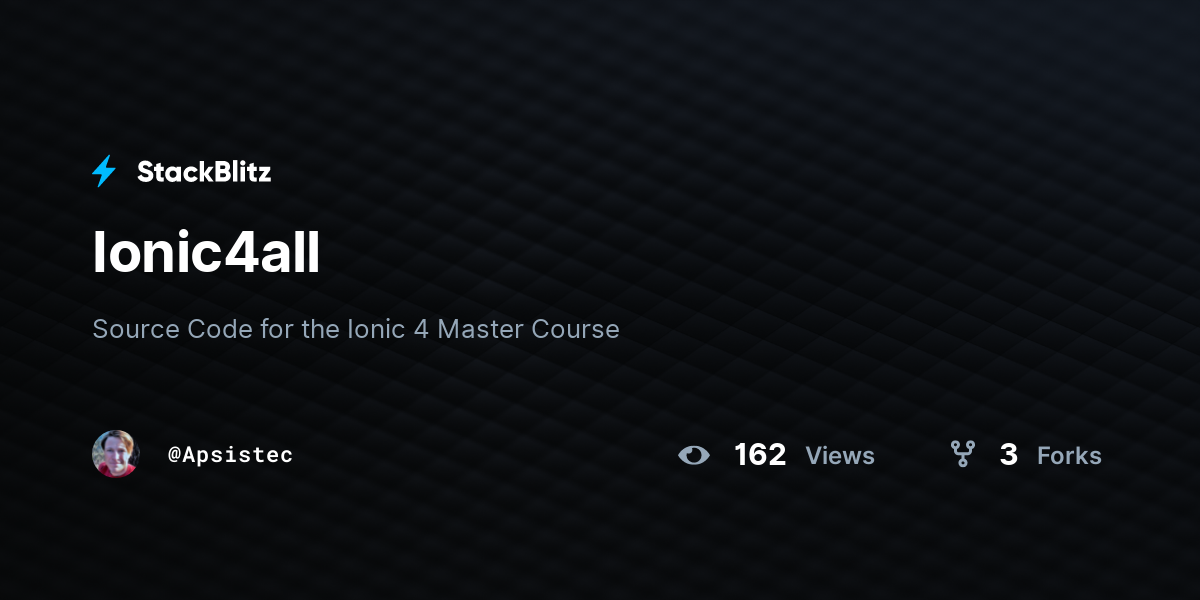 Ionic4all - StackBlitz