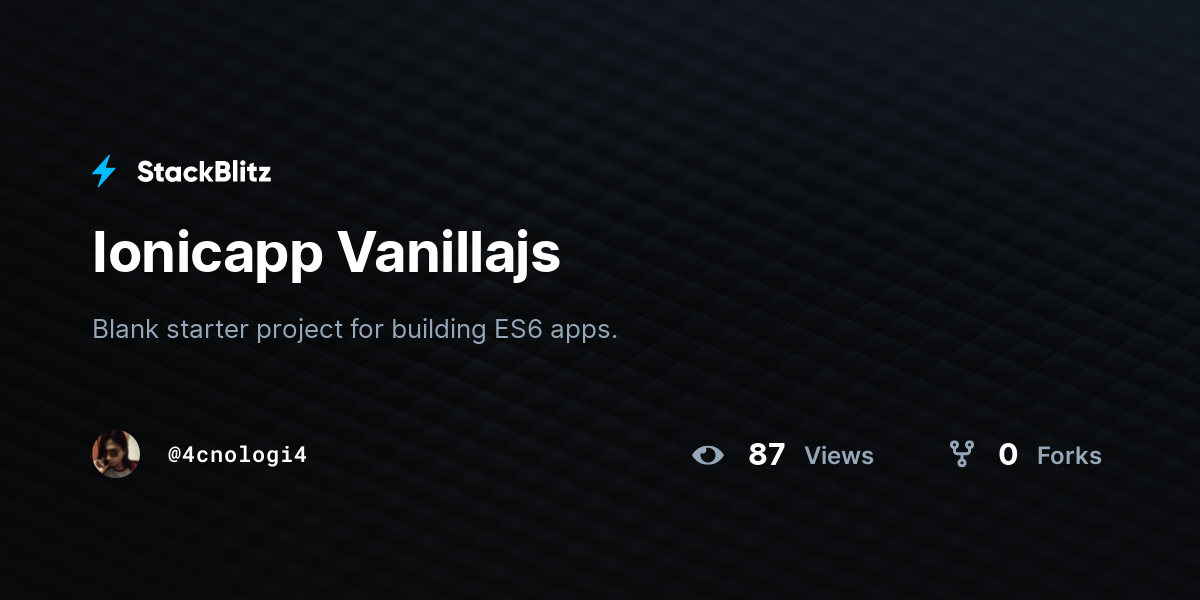 Ionicapp Vanillajs - StackBlitz