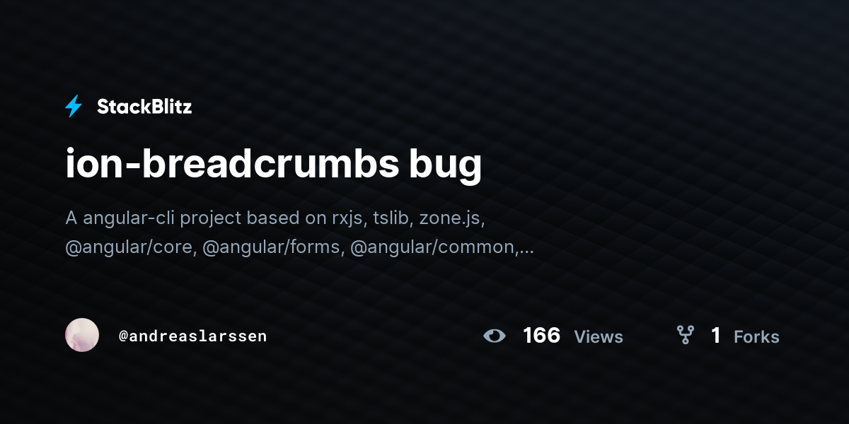 ion-breadcrumbs bug - StackBlitz