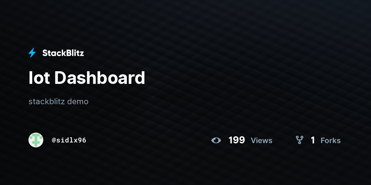 Iot Dashboard - StackBlitz