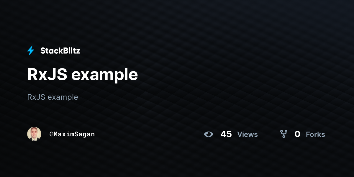 RxJS example - StackBlitz