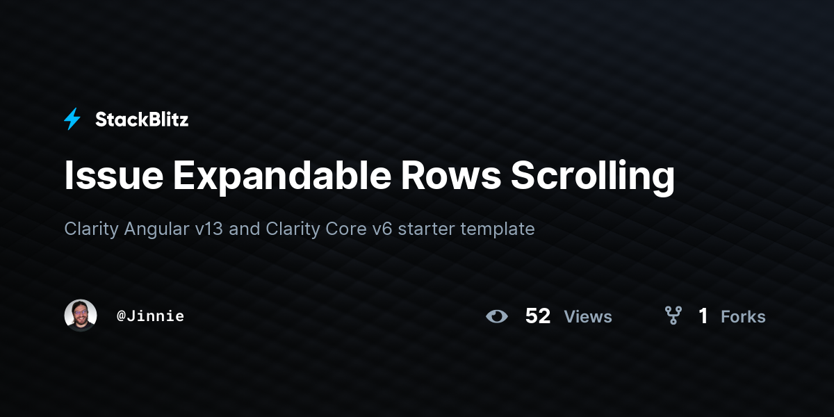 Issue Expandable Rows Scrolling - StackBlitz Issue Expandable Rows Scrolling - StackBlitz