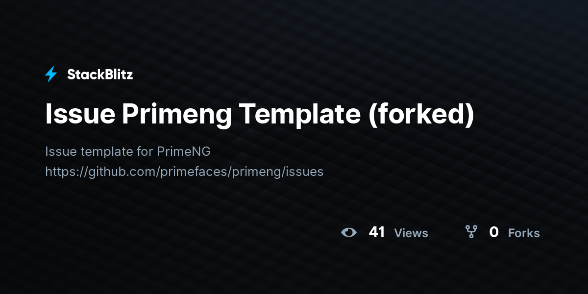 Issue Primeng Template (forked) - StackBlitz