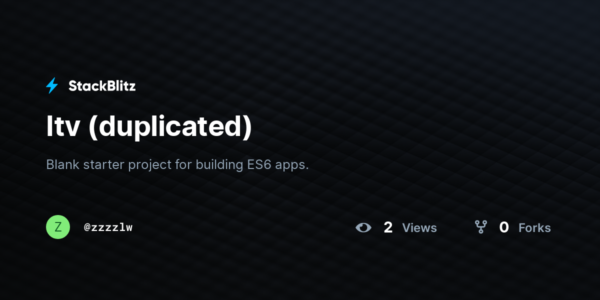 Itv (duplicated) - StackBlitz