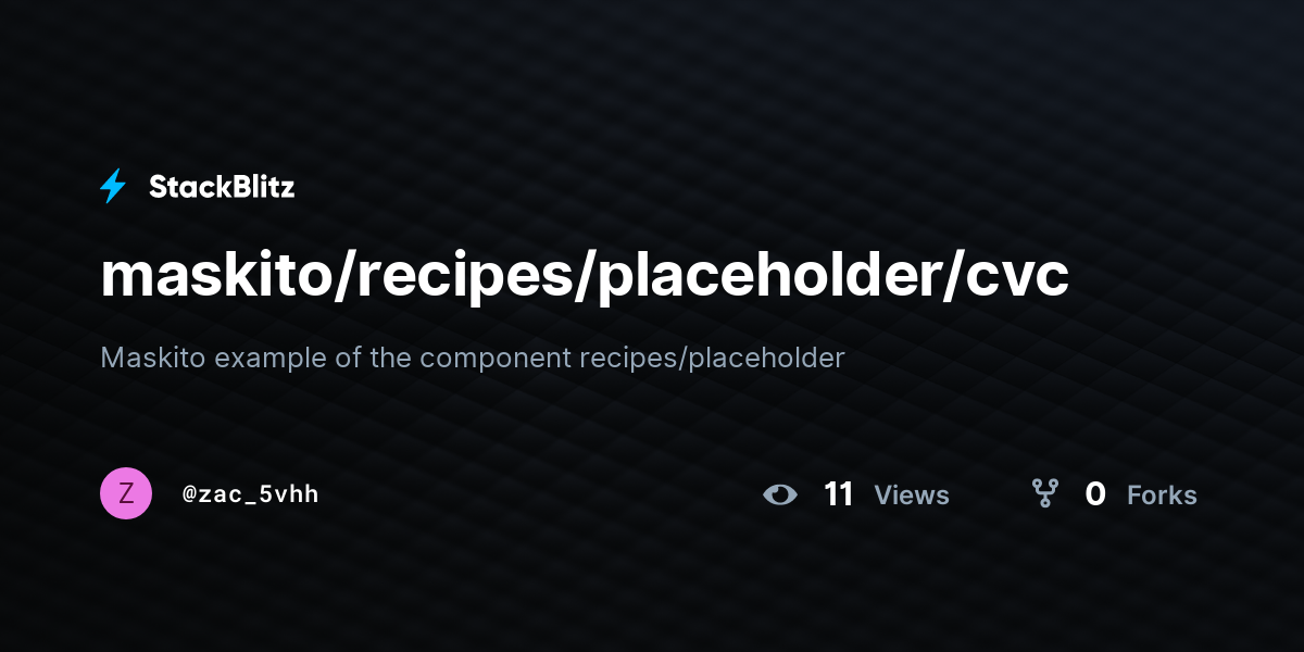 maskito/recipes/placeholder/cvc - StackBlitz